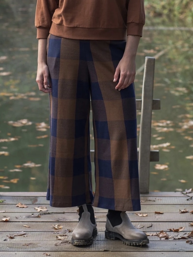 Beaumont Organic - Thorne-Cay Organic Cotton Knitted Check Trouser ...